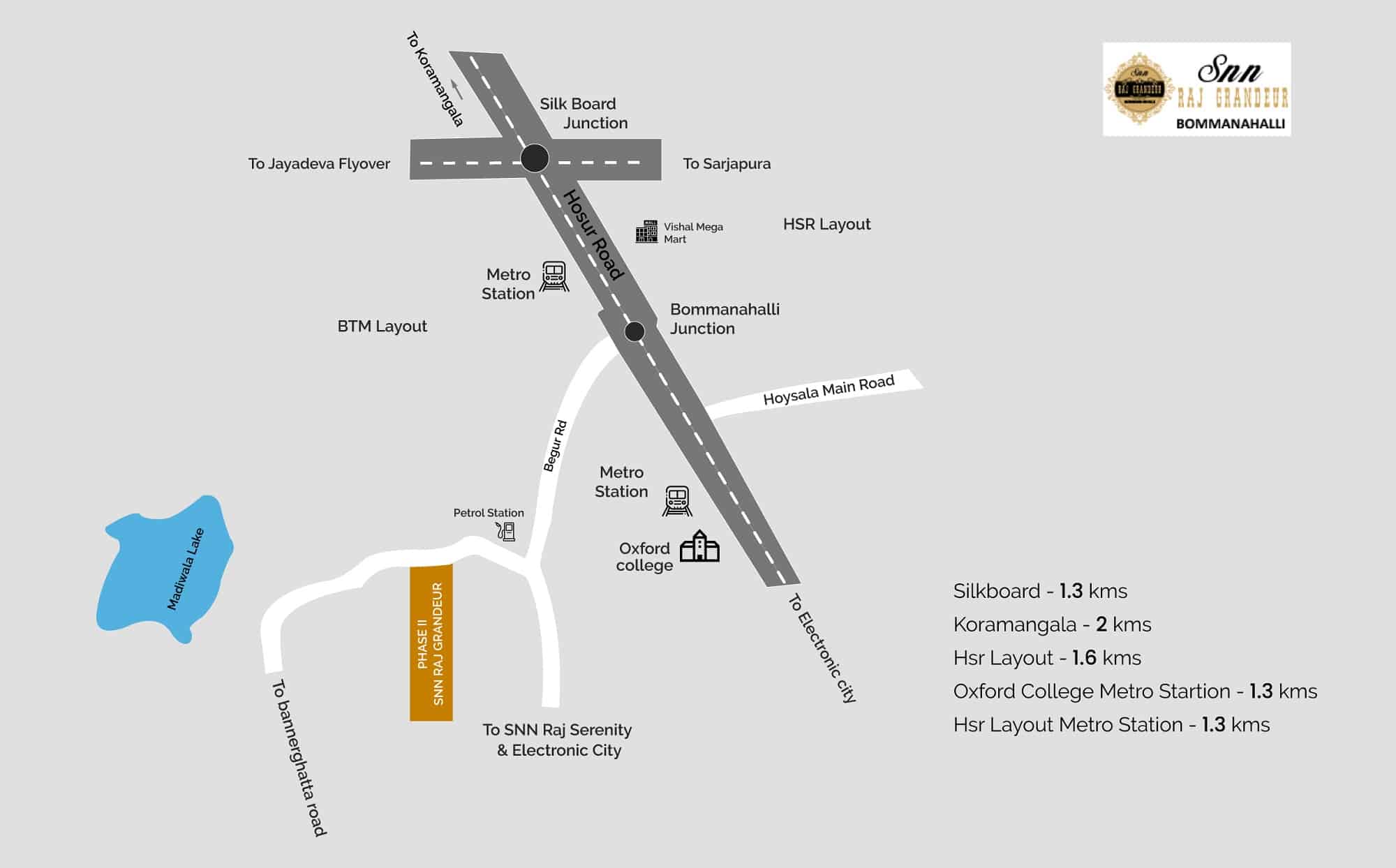 SNN Raj Grandeur Apartments, Hosur Road - Reviews & Price